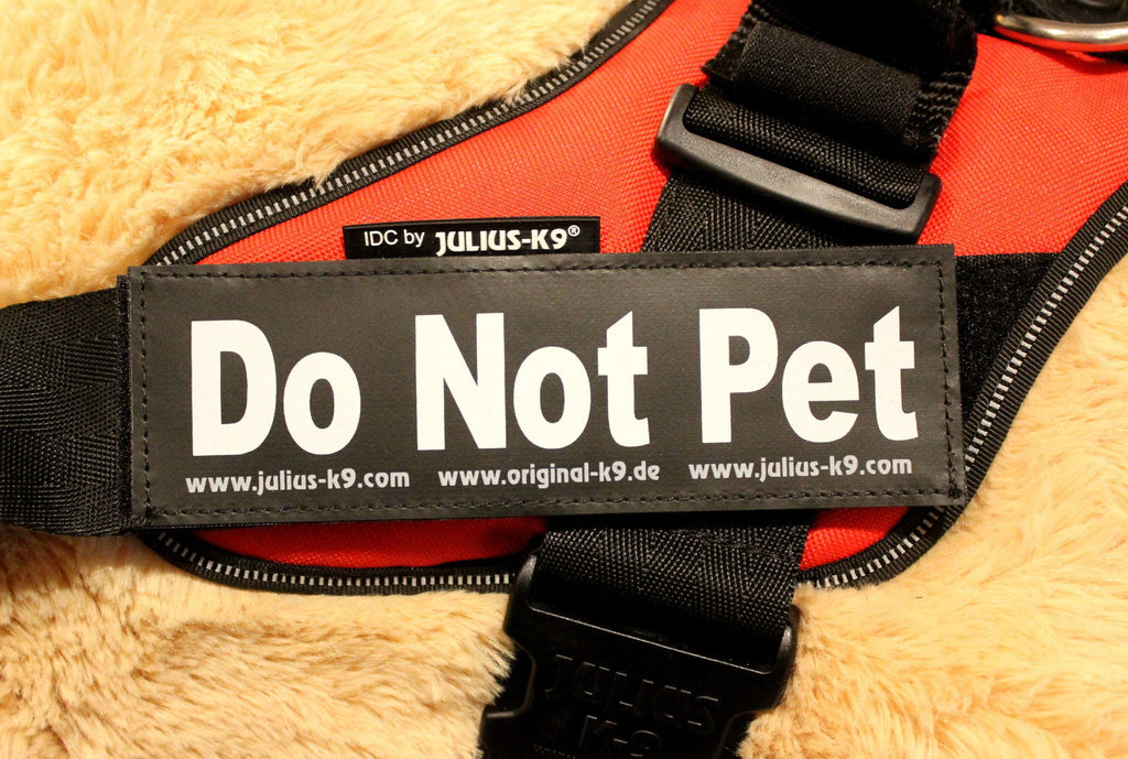 "Do Not Pet" Large / Small Harness Labels - Set of 2 Labels / patches ...