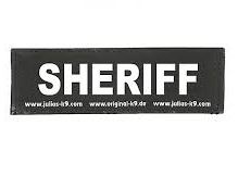 "SHERIFF" Large / Small Harness Labels - Set of 2 Labels / patches ...